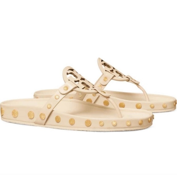Tory Burch | Shoes | Tory Burch Womens Miller Cloud Coin Sandals | Poshmark